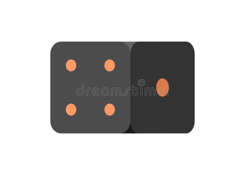 Dice Cube. Simple Flat Illustration. Stock Vector - Illustration of ...