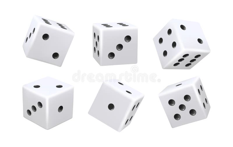Dice Cubes in Different Positions Stock Illustration - Illustration of ...