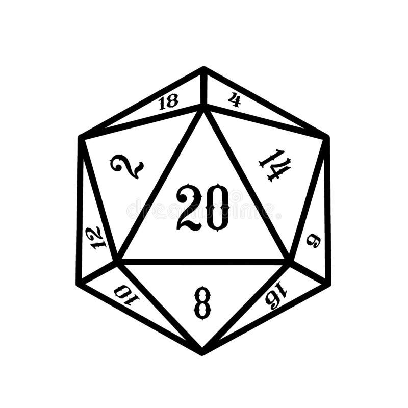 Dice d20, dice rpg stock vector. Illustration of heart - 348888191