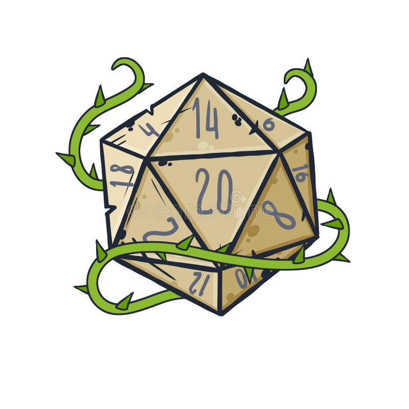 Dice D20 for Playing Dnd. Dungeon and Dragons Board Game. Cartoon ... Dice D20 for Playing Dnd. Dungeon and Dragons Board Game. Cartoon ...