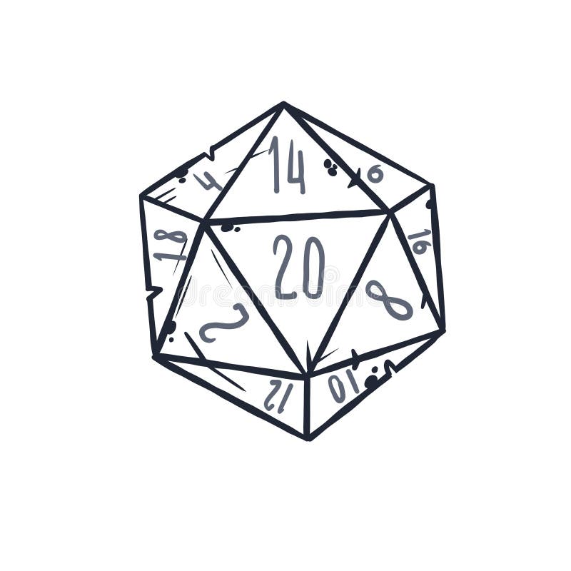 D20 Dice Vector Stock Illustrations – 206 D20 Dice Vector Stock ...