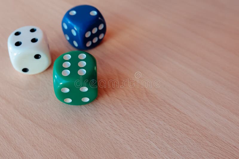 Dice of Different Colors in Different Combinations Stock Image - Image ...