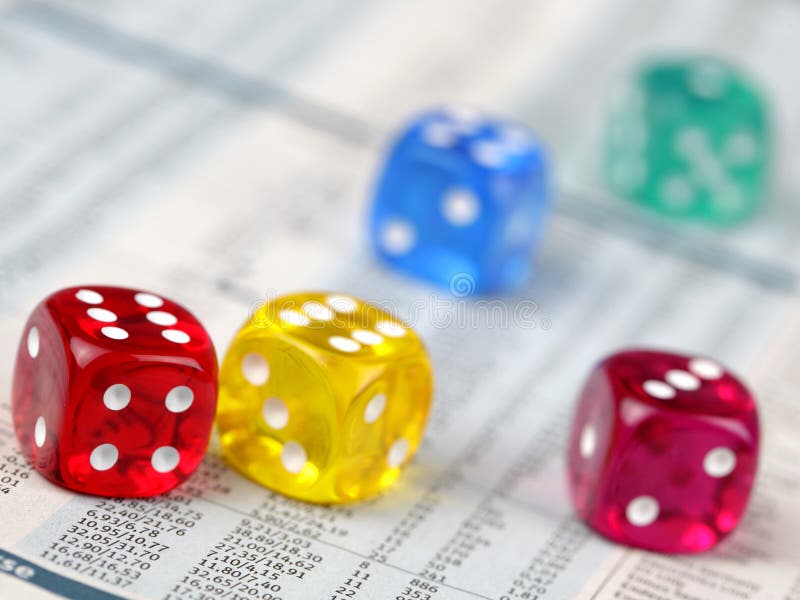 Investment Strategy Chart and Set of Dice Stock Photo - Image of growth ...
