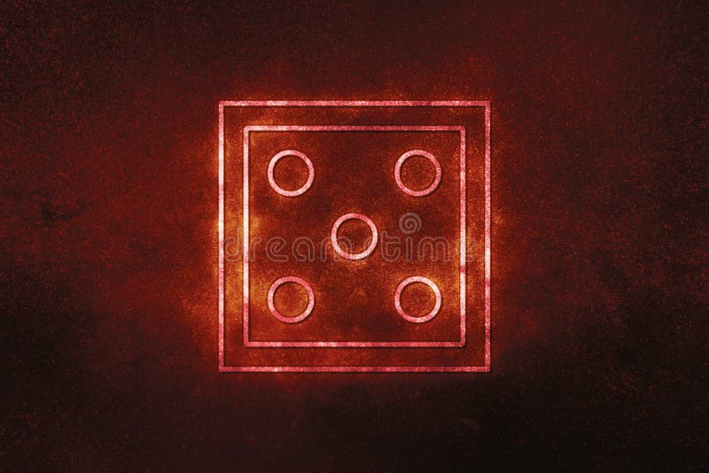 Dice Five at Top, Die Symbol Stock Illustration - Illustration of ...
