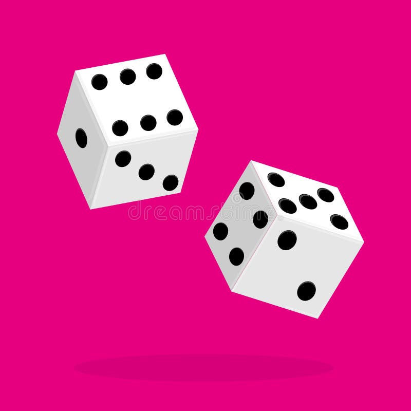 Dice Flat Icon. Two Game Dices Stock Vector - Illustration of dice, design: 114997983