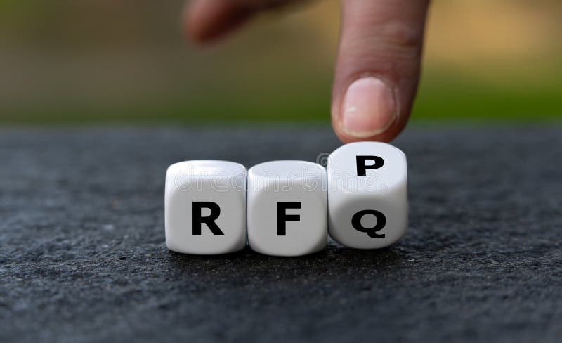 Dice Form the Acronym RFP (request for Proposal) and RFQ (request for ...
