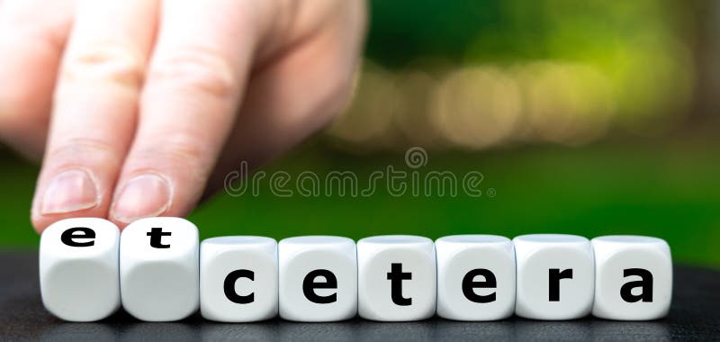 Dice Form the Expression Et Cetera. Stock Photo - Image of symbol ...