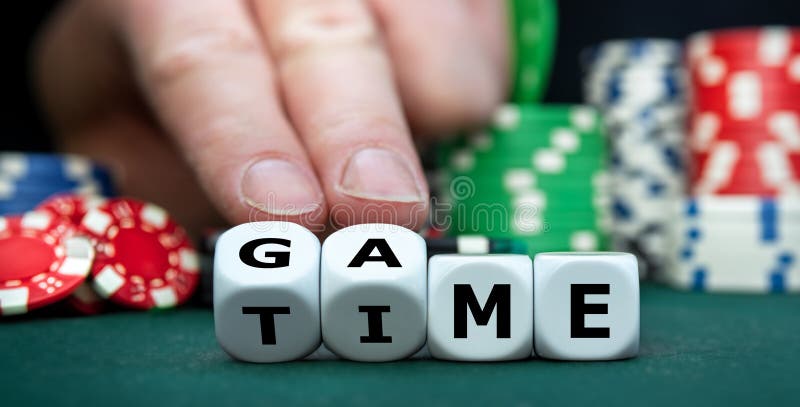 Dice Form the Expression Game Time. Stock Image - Image of turn, time ...