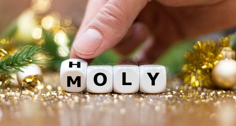 Dice Form the Expression Holy Moly . Stock Image - Image of holy ...