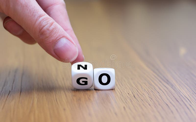 Dice Form the Expression No Go . Stock Photo - Image of belief ...