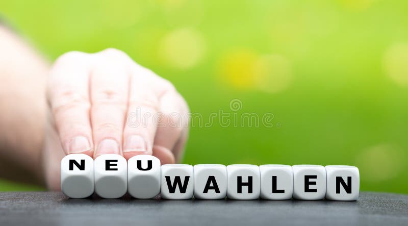 Dice Form the German Expression `Neuwahlen` Reelections. Stock Image ...