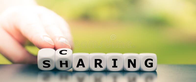 Dice Form the Words `caring` and `sharing`. Stock Photo - Image of ...