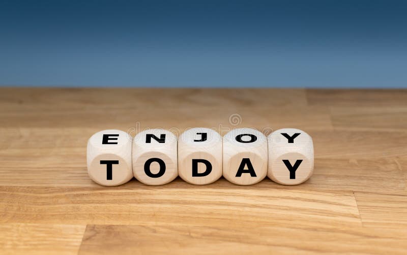 Enjoy Today - Text on Blackboard Stock Image - Image of blackboard ...