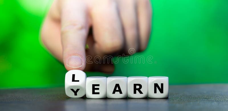Dice Form the Words Yearn and Learn . Symbol for a Desire To Learn ...