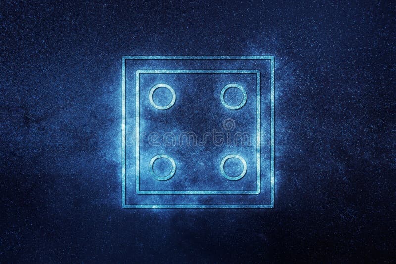 Dice Four at Top, Die Symbol Stock Image - Image of icon, graphic ...