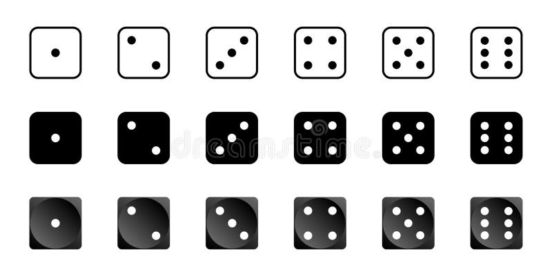 Dice. Dice Game in Different Design. Dice Vector Icons Stock Vector ...