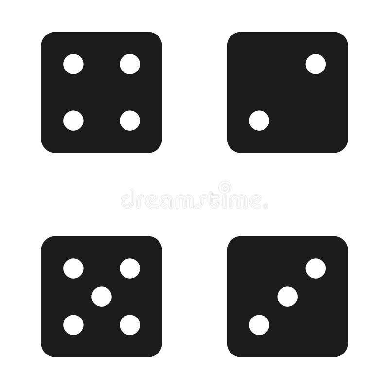 Dice Game Icon. Random Chance Symbol. Gaming Vector Shape. Black and ...