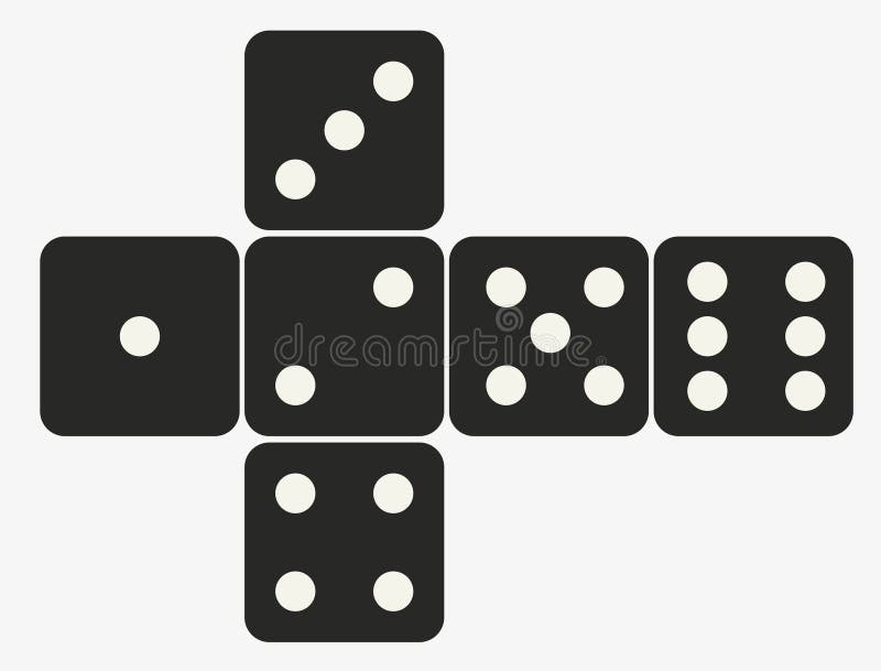 Dice Game. a Set of Game Cubes Stock Vector - Illustration of luck ...