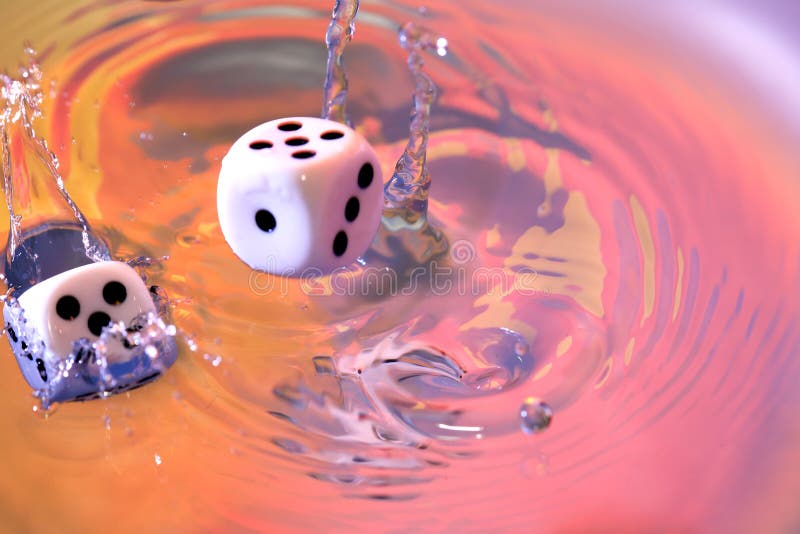 Dice Game in Water stock image. Image of movement, blob - 70619867
