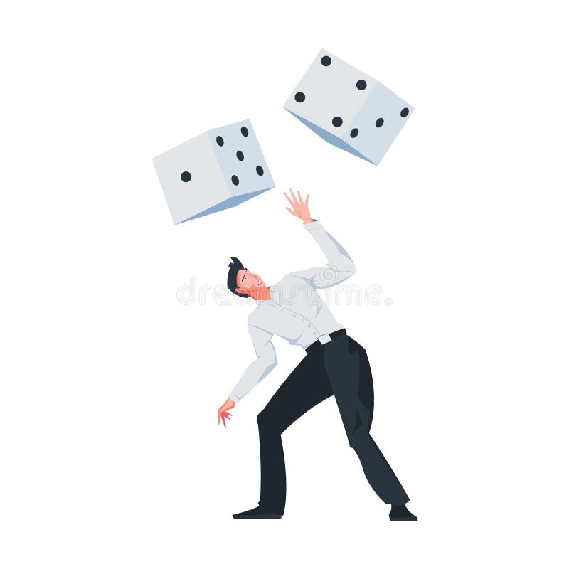 Dice Gaming Addiction Composition Stock Vector - Illustration of ...