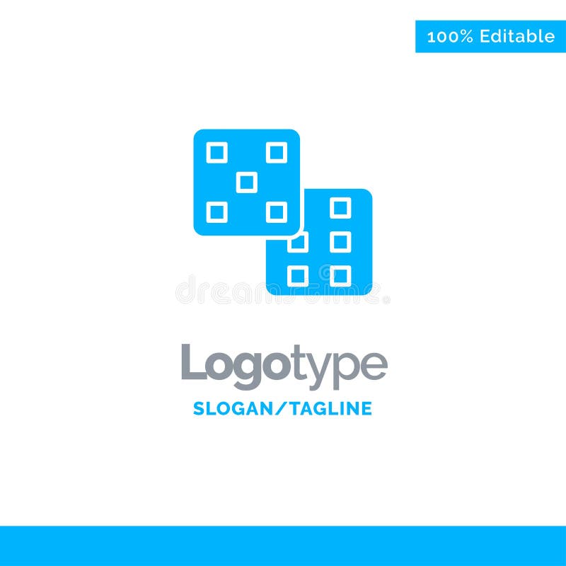 Dice, Gaming, Probability Business Logo Template. Flat Color Stock ...