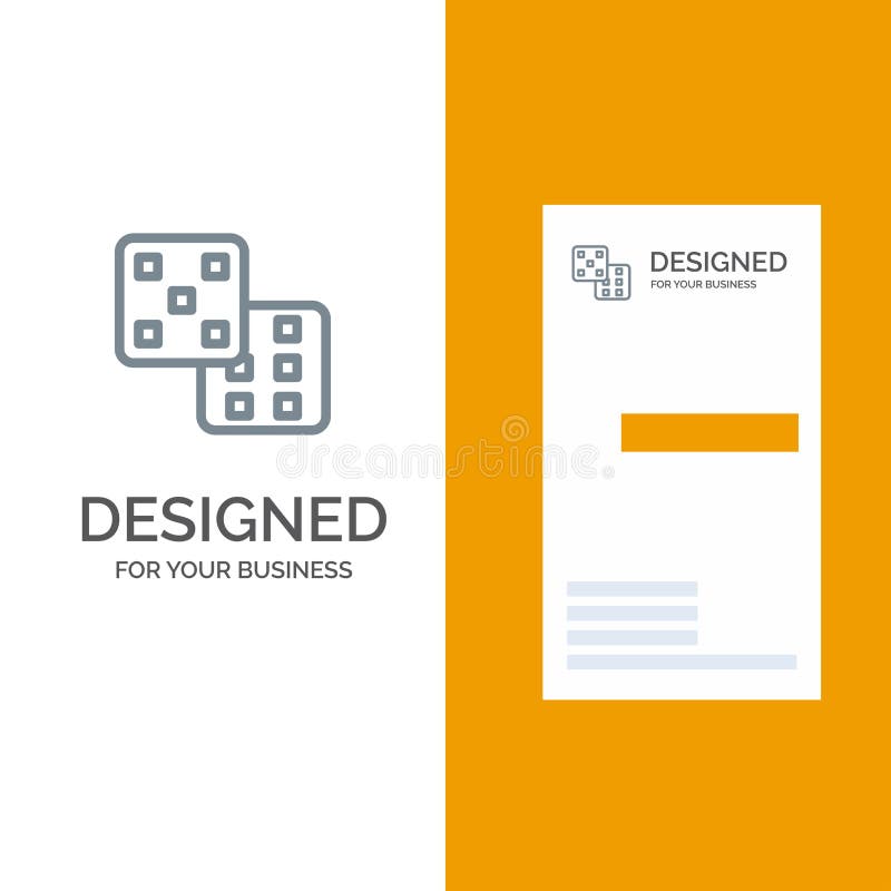 Dice, Gaming, Probability Grey Logo Design and Business Card Template ...