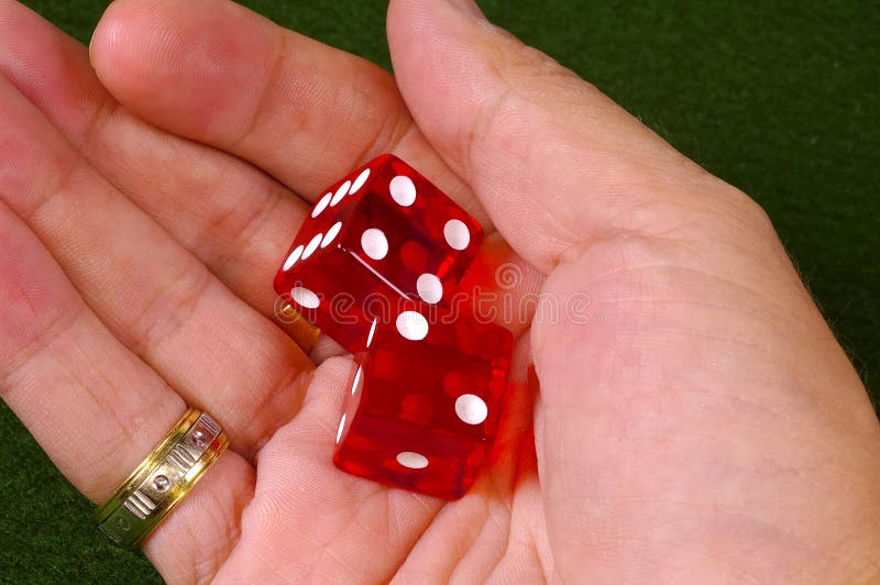 Businessman S Hand Holding Dice Stock Image - Image of chance, gamble ...