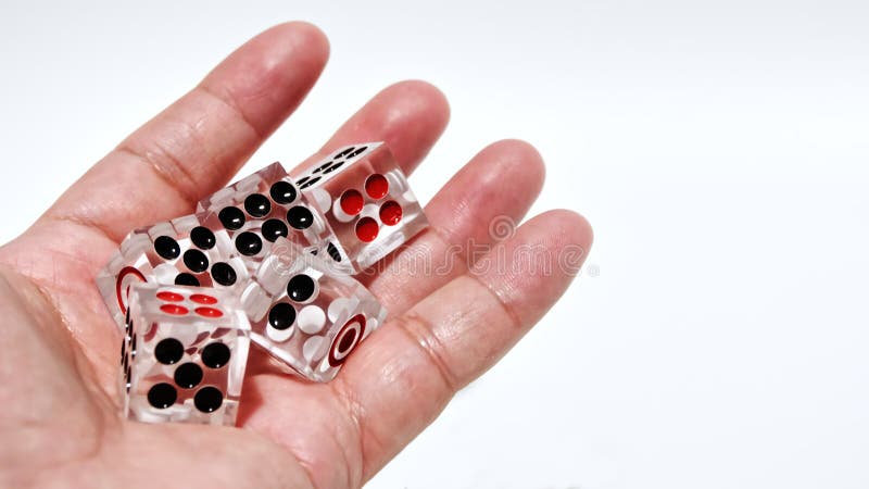 Dice on hand stock image. Image of gambling, fortune - 220971693