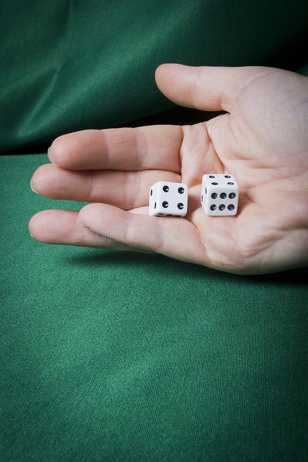 Dice in hand stock image. Image of cloth, hand, success - 166545239