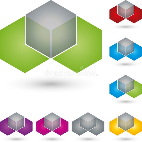 Dice and Hexagon, it Services and Engineer Logo Stock Vector ...