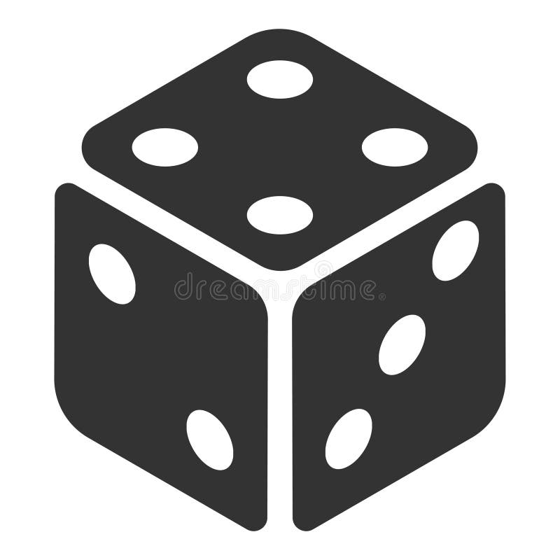 Dice Icon. Flat Style Vector Illustration Isolated on White Background ...