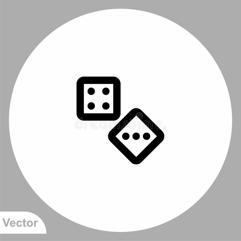 Dice Vector Icon Sign Symbol Stock Vector - Illustration of choice ...