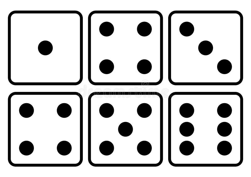 Dice Icon. Six Dice Set. Vector Illustration. Stock Vector ...