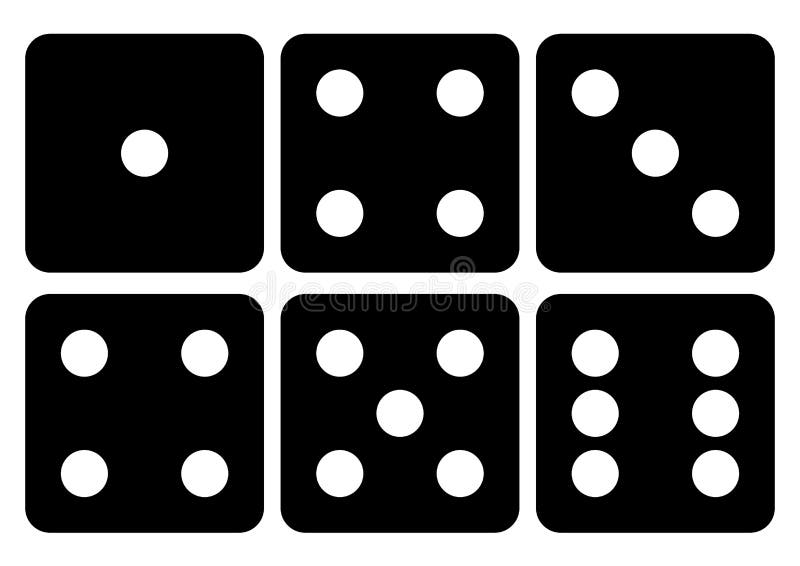 Dice Icon. Six Dice Set. Vector Illustration. Stock Vector ...