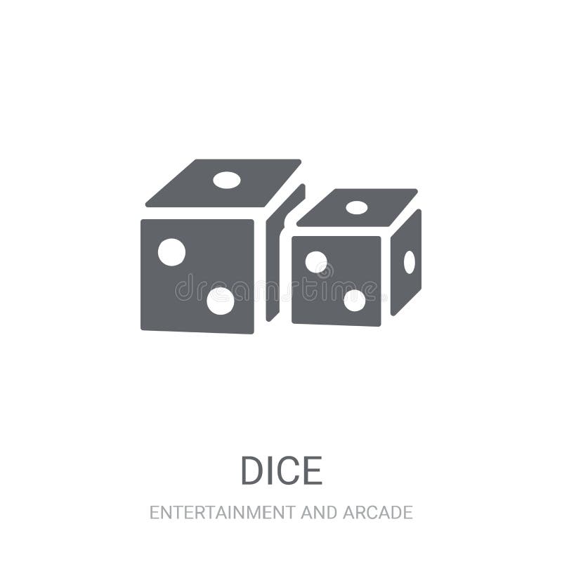 Dice Icon Vector Sign and Symbol Isolated on White Background, Dice ...