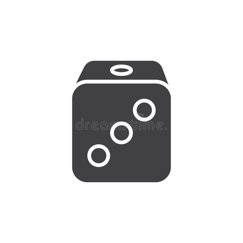 Dice Icon Vector, Filled Flat Sign, Solid Pictogram Isolated Stock ...