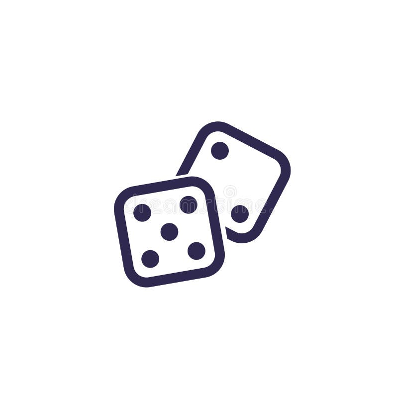 Dice icon on white stock vector. Illustration of element - 170614198