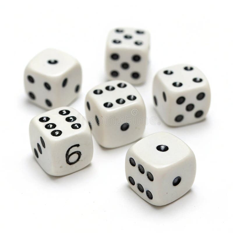 Dice Isolated on White Background Stock Illustration - Illustration of ...