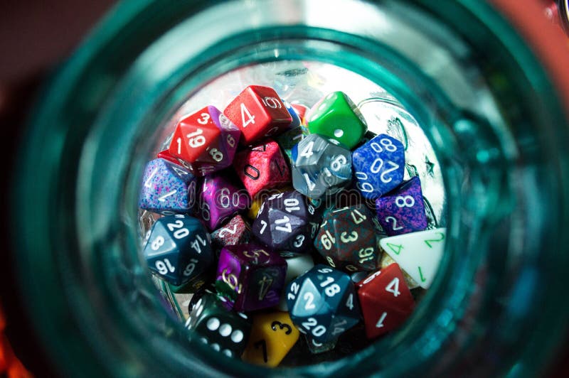 Dice in Jar stock photo. Image of cubes, trapezohedrons - 72378308