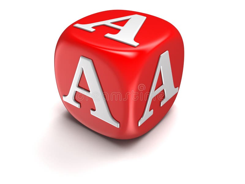 Dice with Letter a (clipping Path Included) Stock Illustration ...
