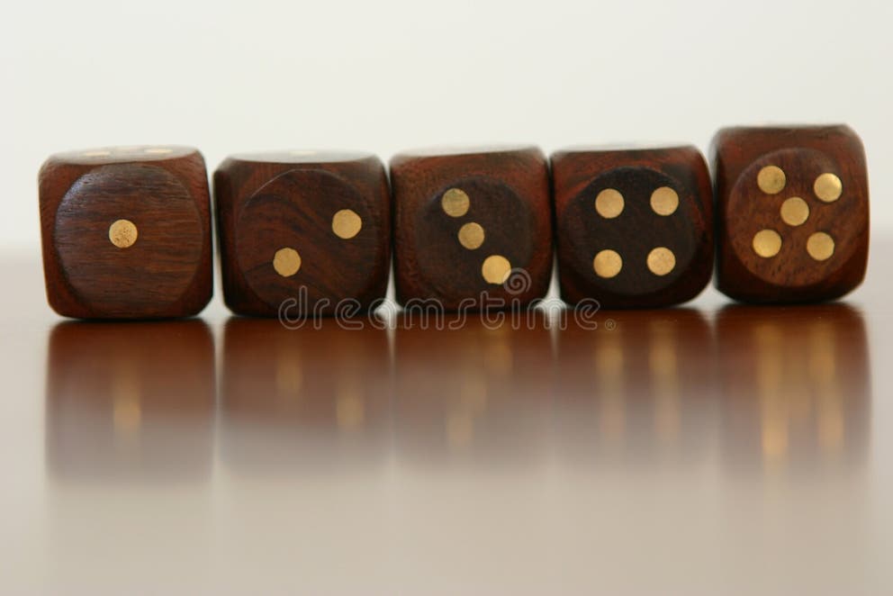 Dice in a line stock photo. Image of digits, counting - 4098032