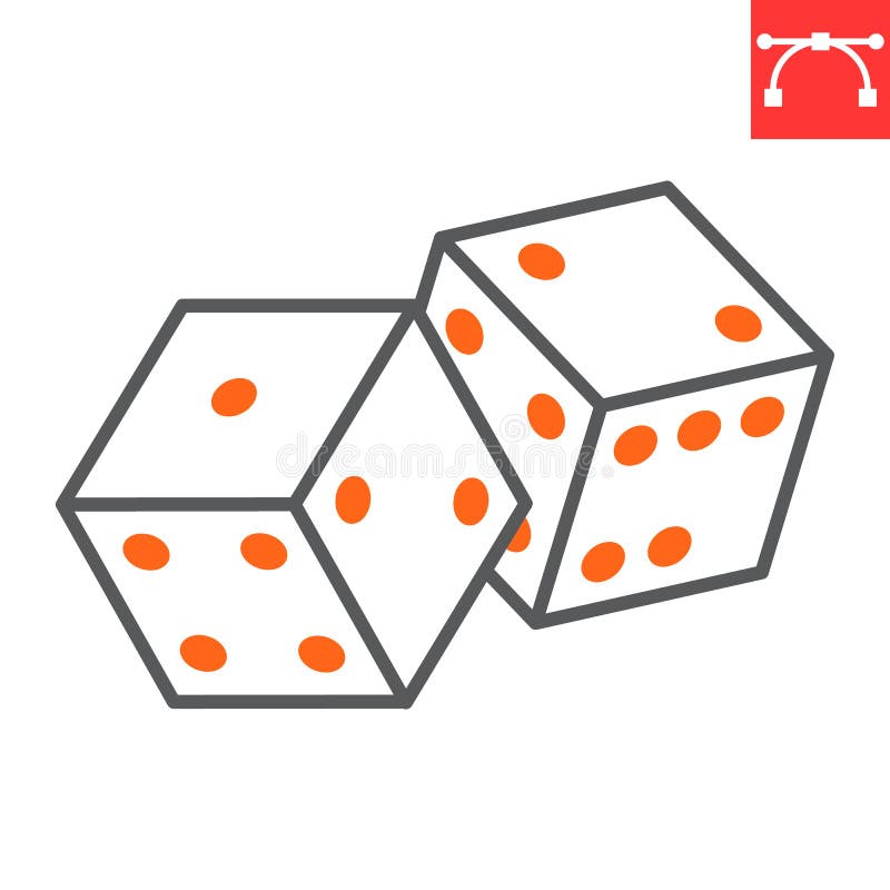 Gambling Dice Line Drawing Stock Illustrations – 261 Gambling Dice Line ...
