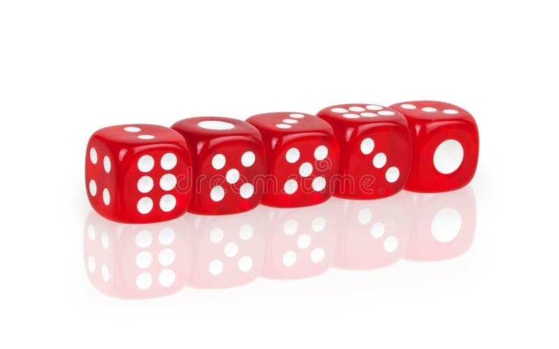 Dice lined in a row stock photo. Image of fortune, gamble - 36949110