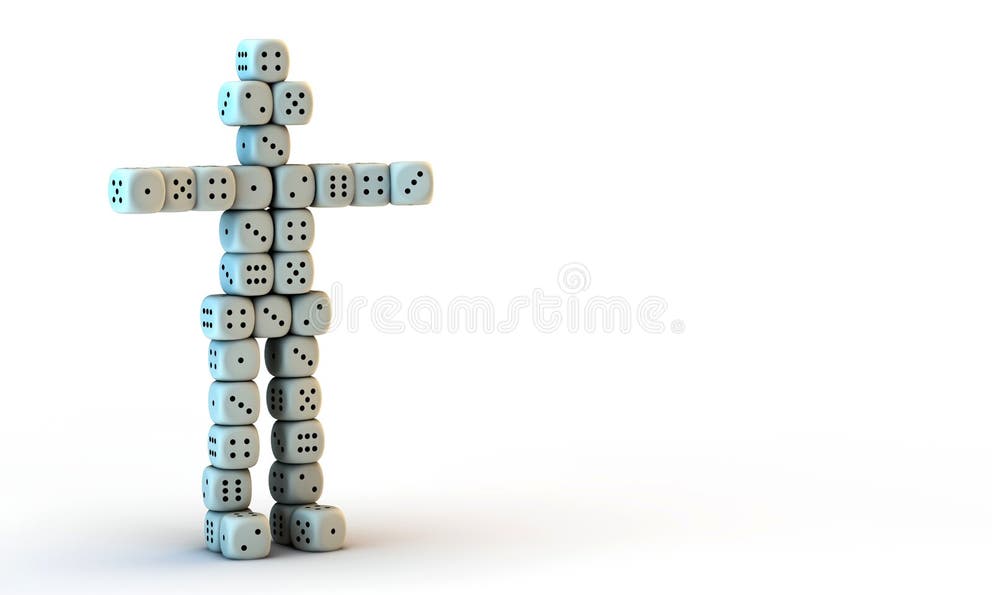 Dice man stock image. Image of risk, threedimensional - 38524731