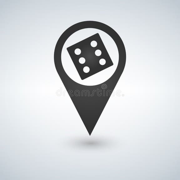 Dice Map Pointer . Vector Illustration Style is Flat Iconic Symbols ...