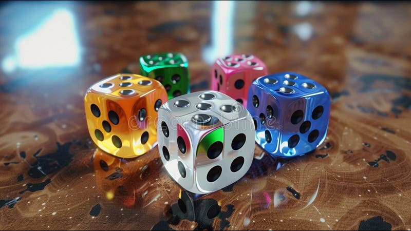 Dice Multicolored Game Die Chance Luck Gamble Win Lose Stock ...