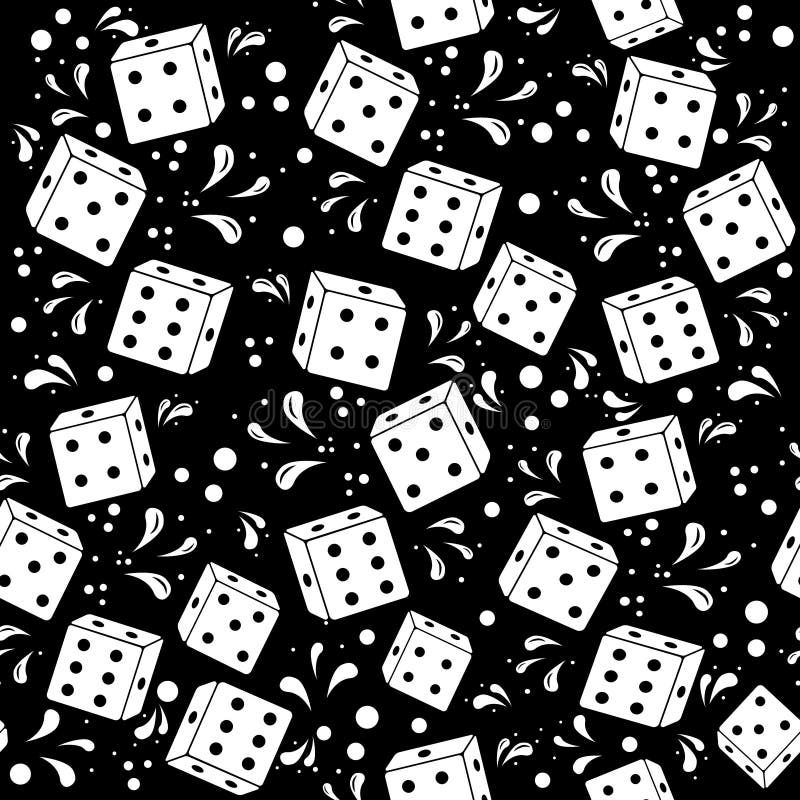 Dice Pattern, Color Vector Illustration Stock Vector - Illustration of ...