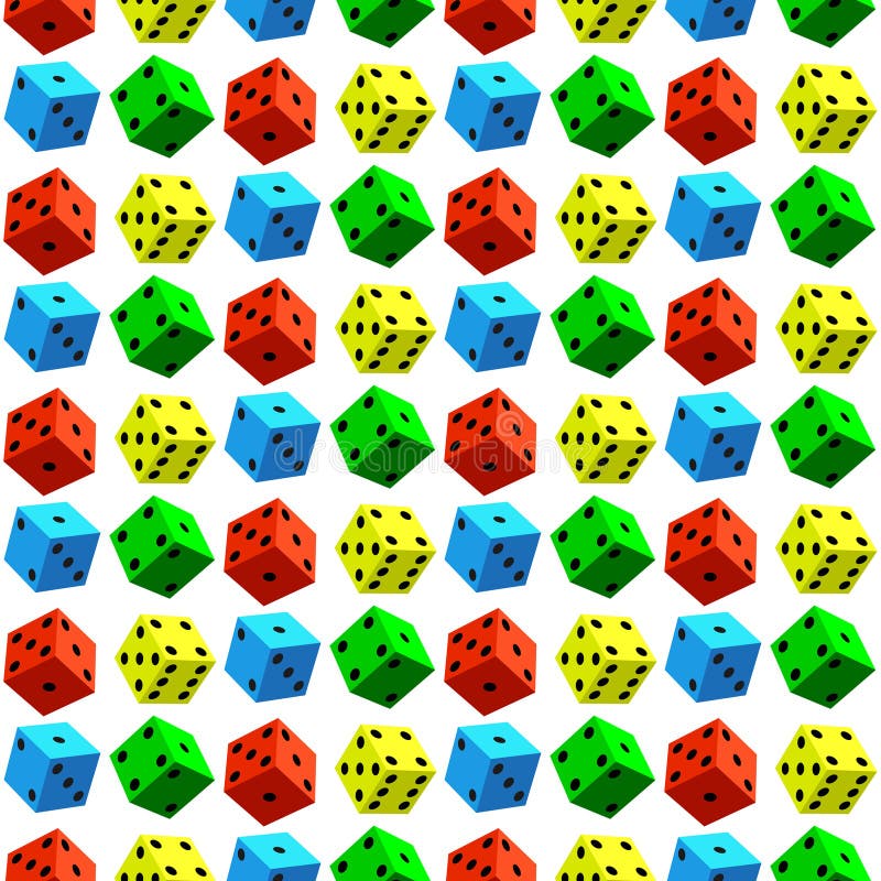 Dice pattern stock vector. Illustration of block, ornament - 58696555