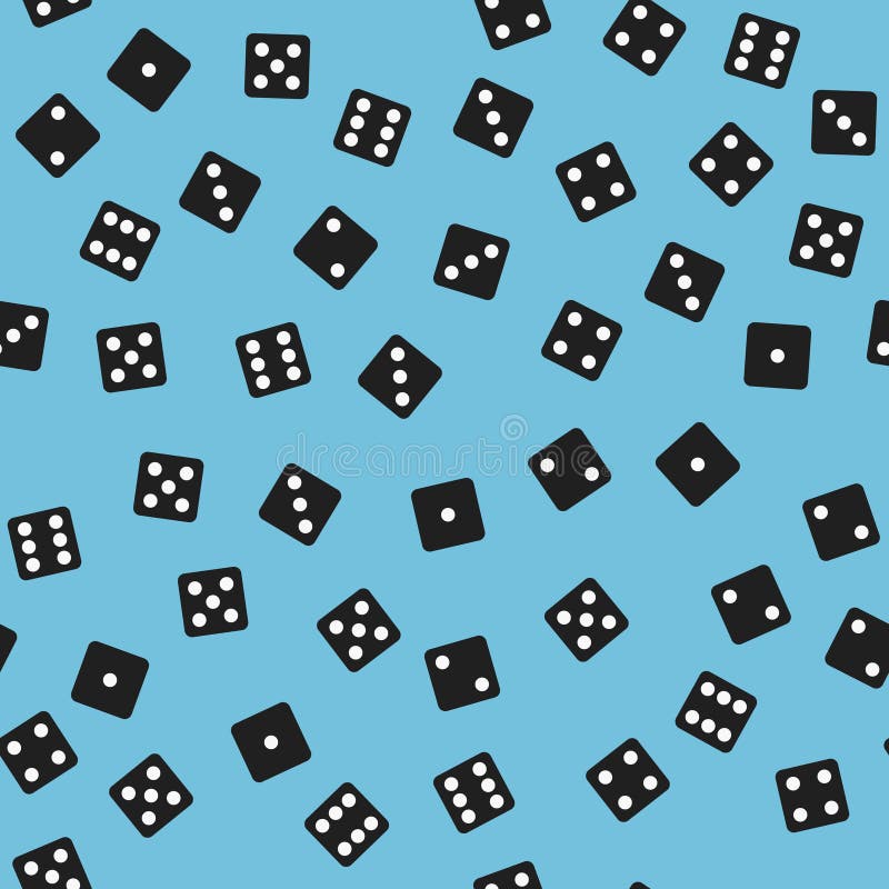 Dice Pattern, Color Vector Illustration Stock Vector - Illustration of ...