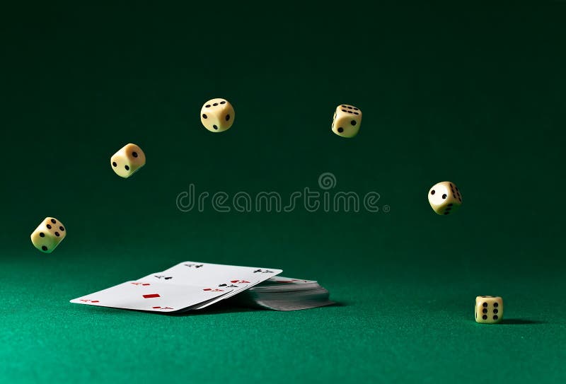 Dice and playing cards stock image. Image of dice, entertainment - 51181447